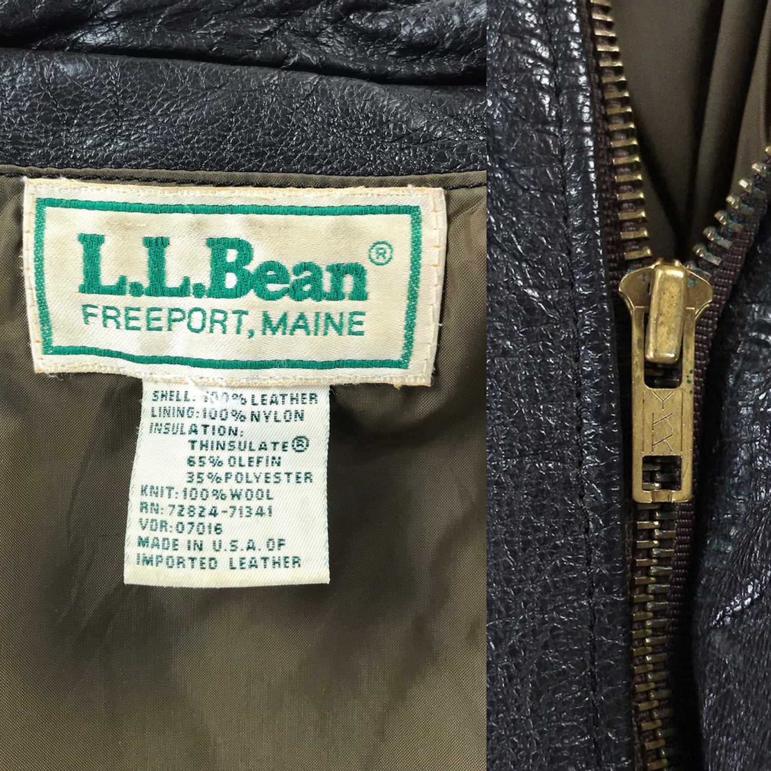 l.l.bean leather jacket– train in vain