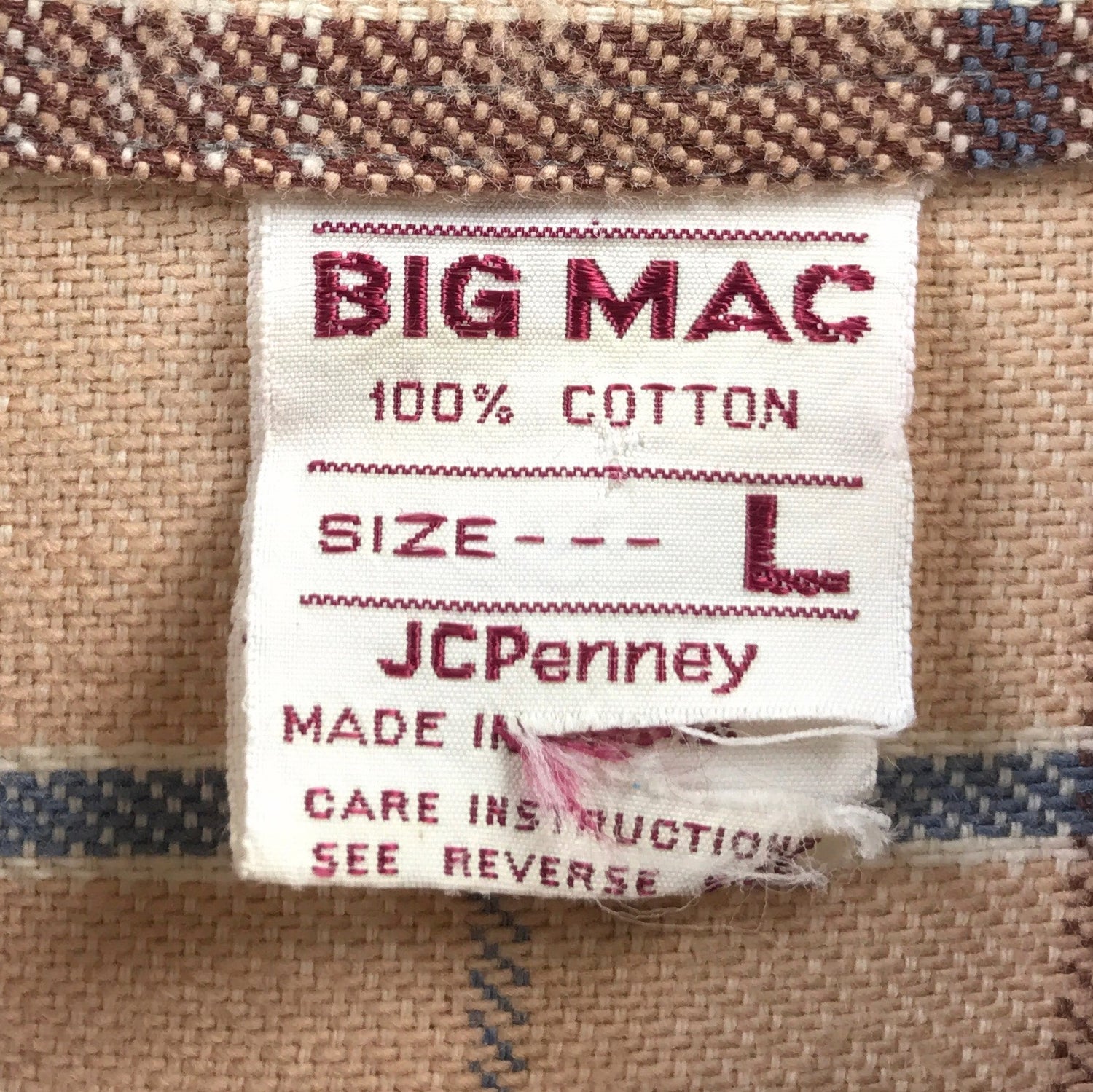 big mac flannel shirt 70s– train in vain