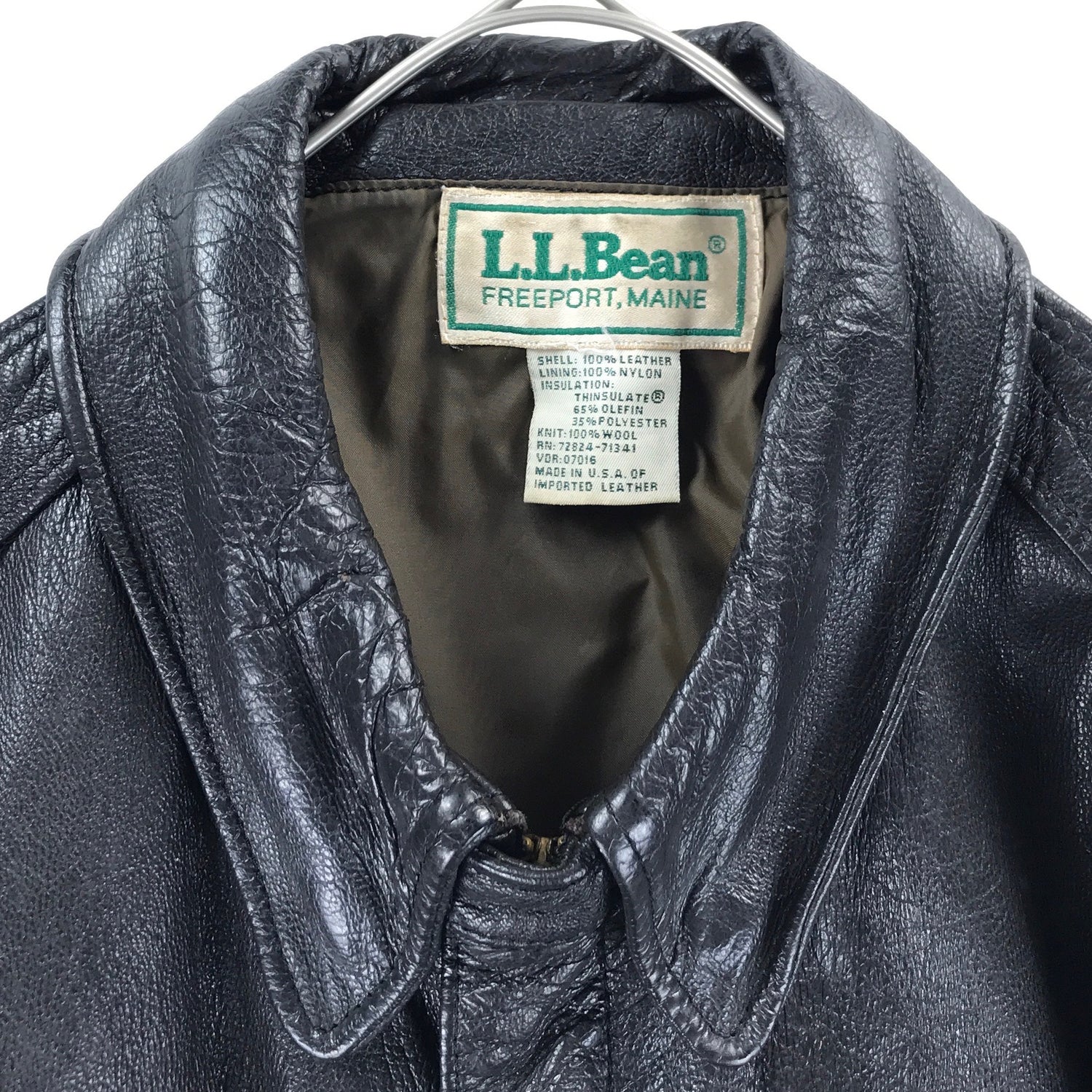 l.l.bean leather jacket– train in vain